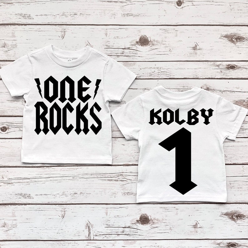 One Rocks Birthday Shirt One Rocks Rock N Roll Birthday - Etsy