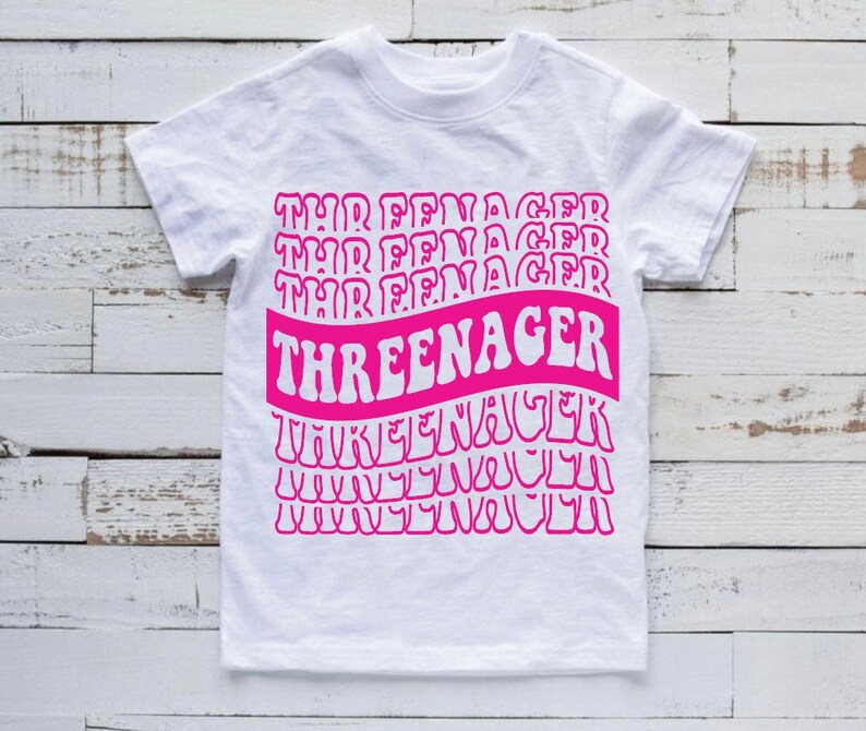 Threenager Birthday Girl Third Birthday Shirt Threenager - Etsy