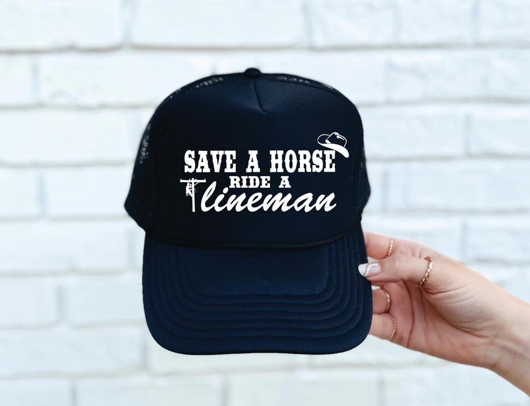Casquette de monteur de lignes Sauver un cheval, chapeau de monteur de ...