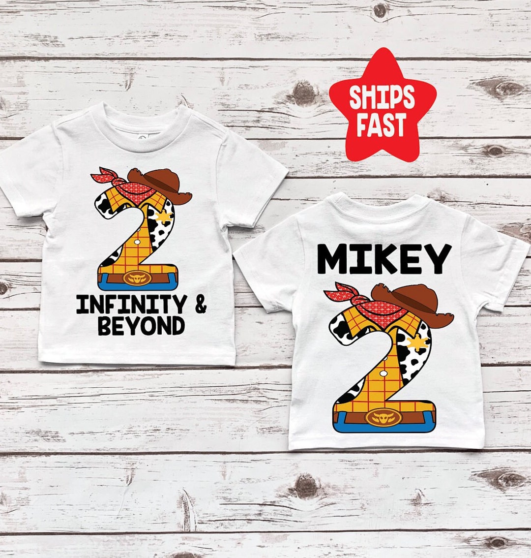 Two Infinity and Beyond Shirt, Toy Story Birthday Shirt, Woody Birthday ...
