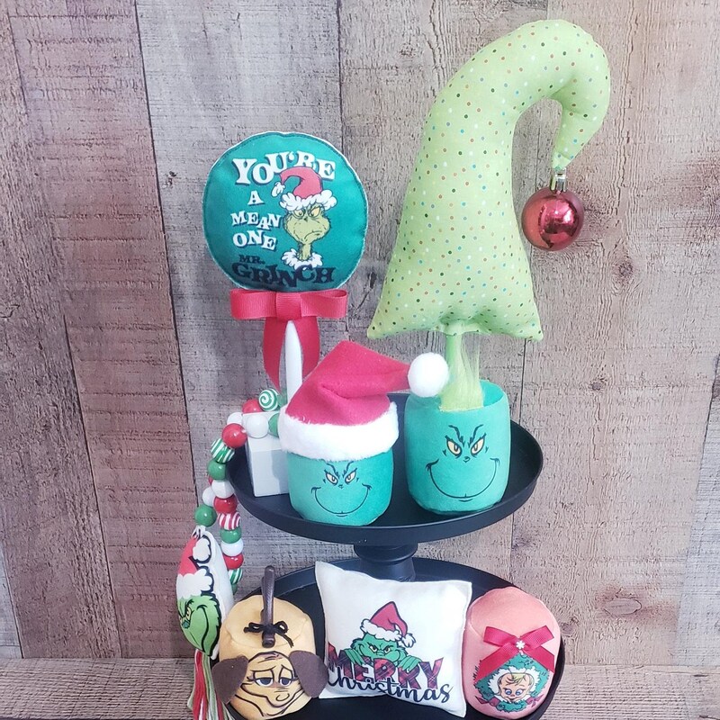 Grinch Tier Tray Decor - Etsy