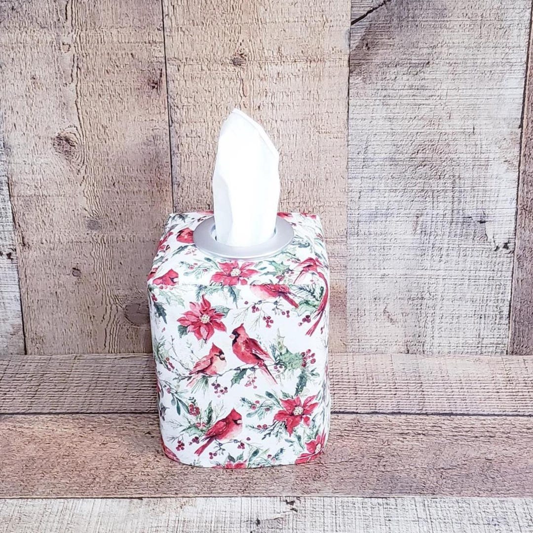 Cardinal Tissue Box Cover,cardinal Decor,christmas Cardinal,fabric ...