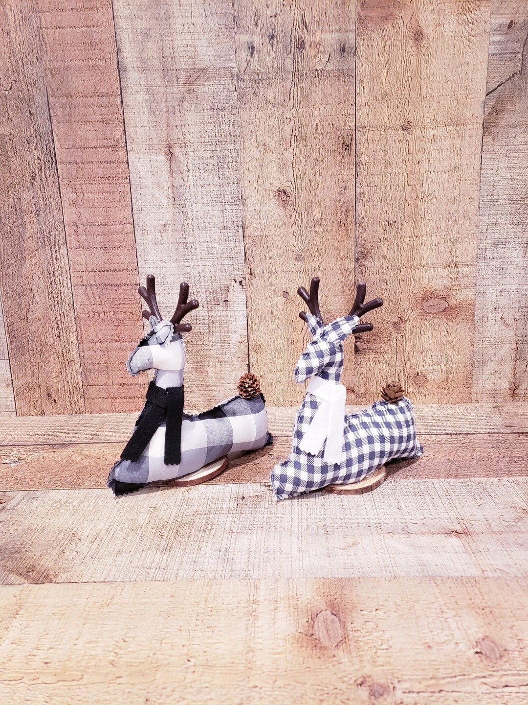 Farmhouse Reindeer, Fabric Reindeer, Holiday Reindeer, Reindeer ...
