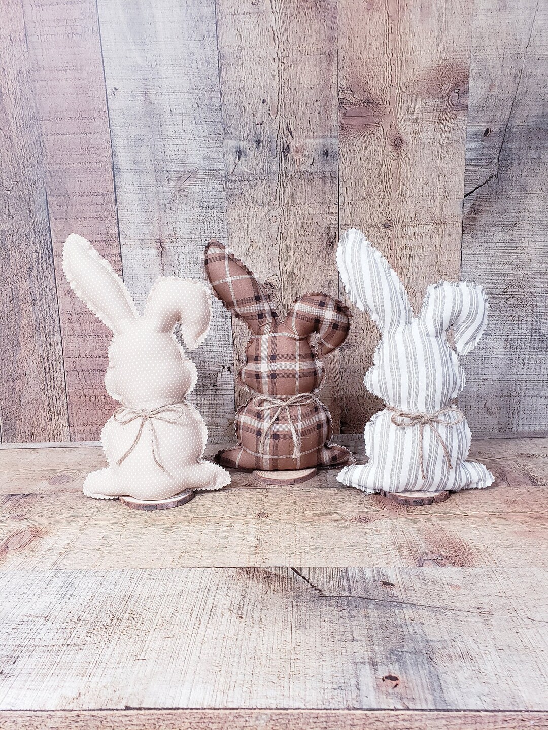 Fabric Easter Bunny, Stuffed Bunny, Easter Bunny Decor, Vintage Easter ...