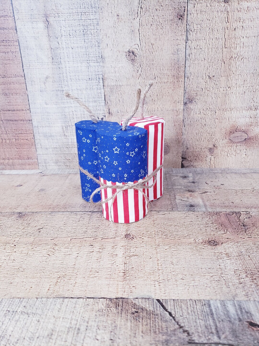Fabric Covered Firecrackers,4th of July Decor,fabric Fireworks ...