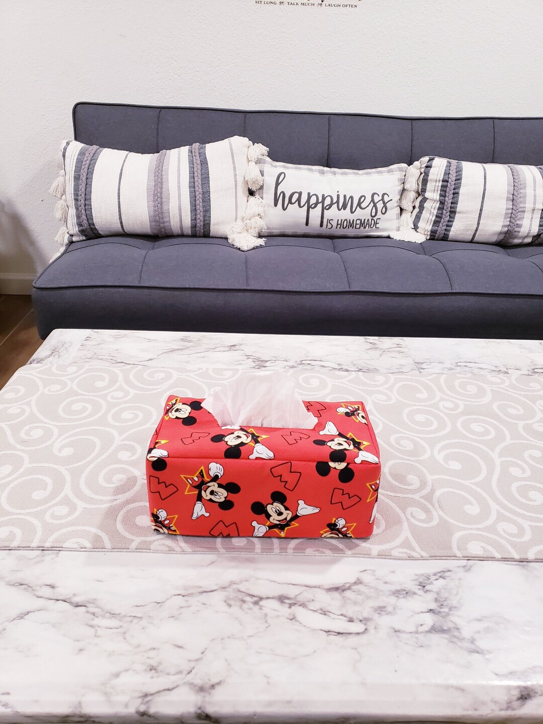 Mickey Mouse Tissue Box Cover, Cover, Mickey Mouse Decor, Nursery ...