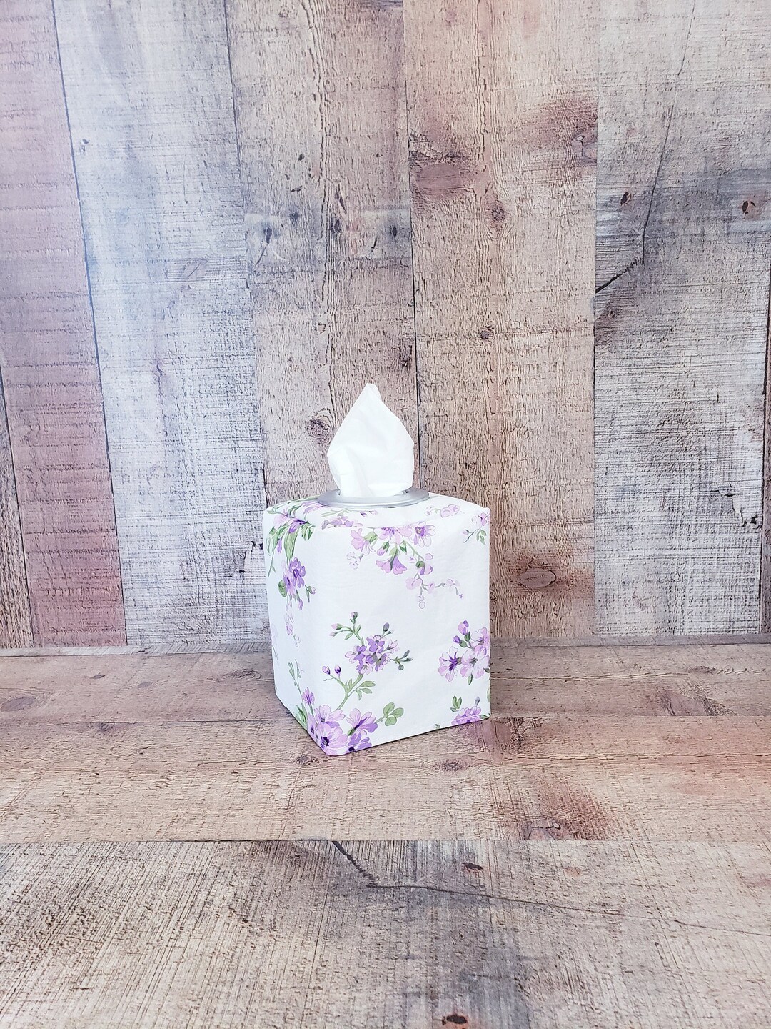 Purple Tissue Box Cover,floral Printed Tissue Box Cover, Spring Decor ...