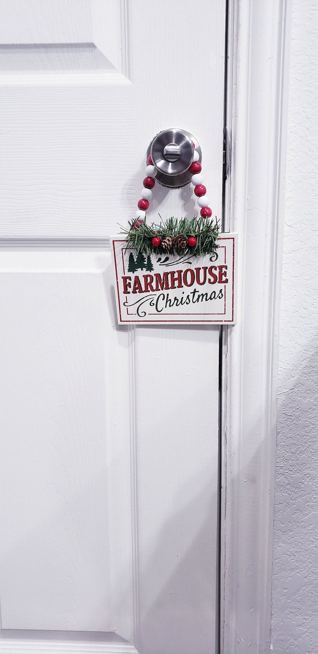Farmhouse Door Charm, Door Knob Decor,christmas Door Knob Hanger, Door ...