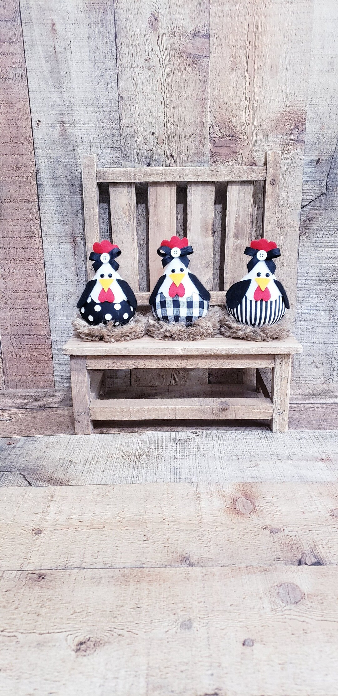 Chicken Decor,kitchen Shelf Decor,fabric Chicken Decor,chicken Shelf ...