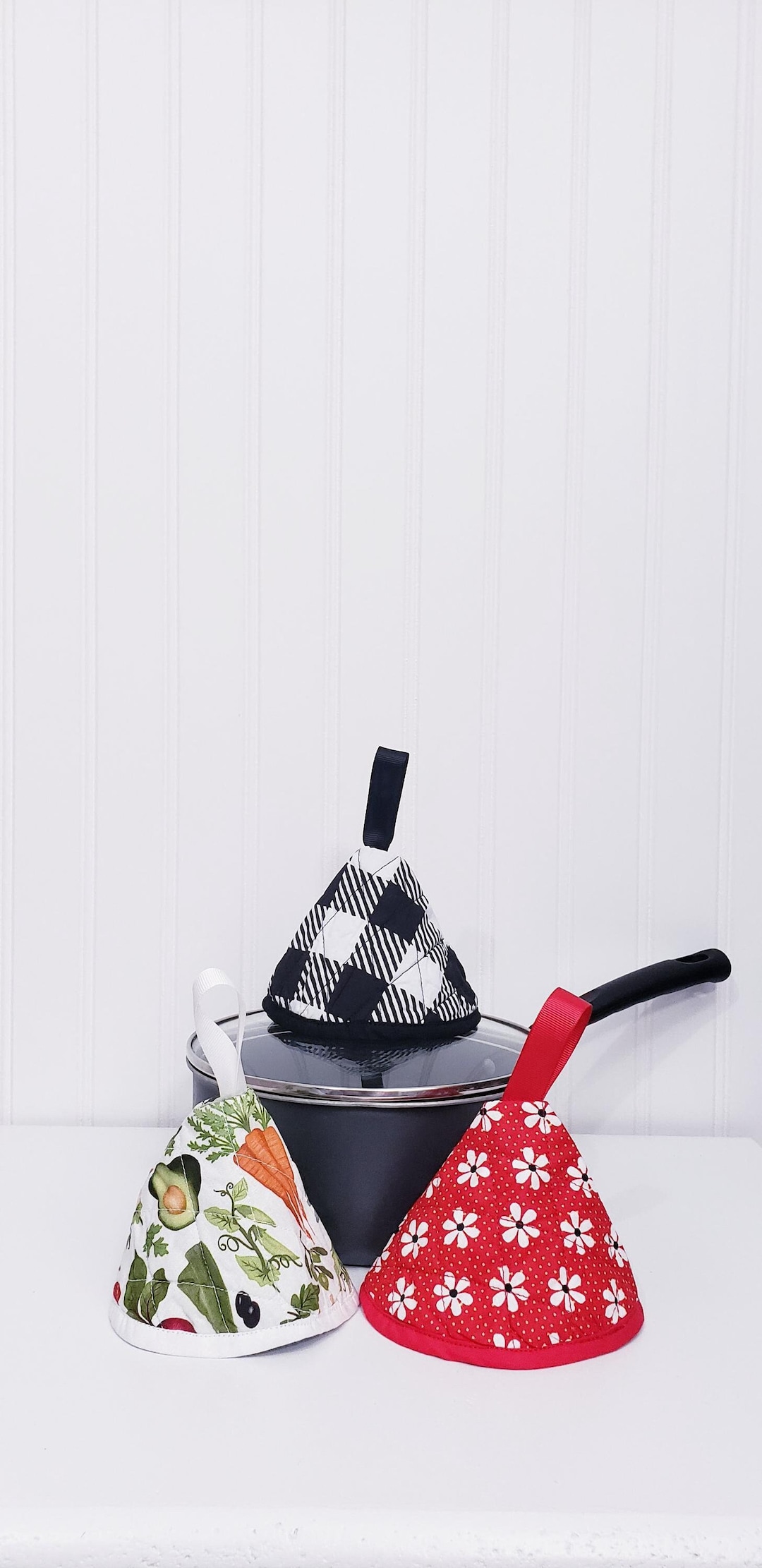 Set of 2,quilted Japanese Pot Lid Holder, Pot Holder,hot Pot Lid Holder ...