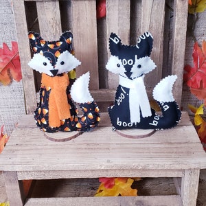 Candy Corn Fabric Fox, Halloween Fox, Fox Decor, Fall Decoration ...
