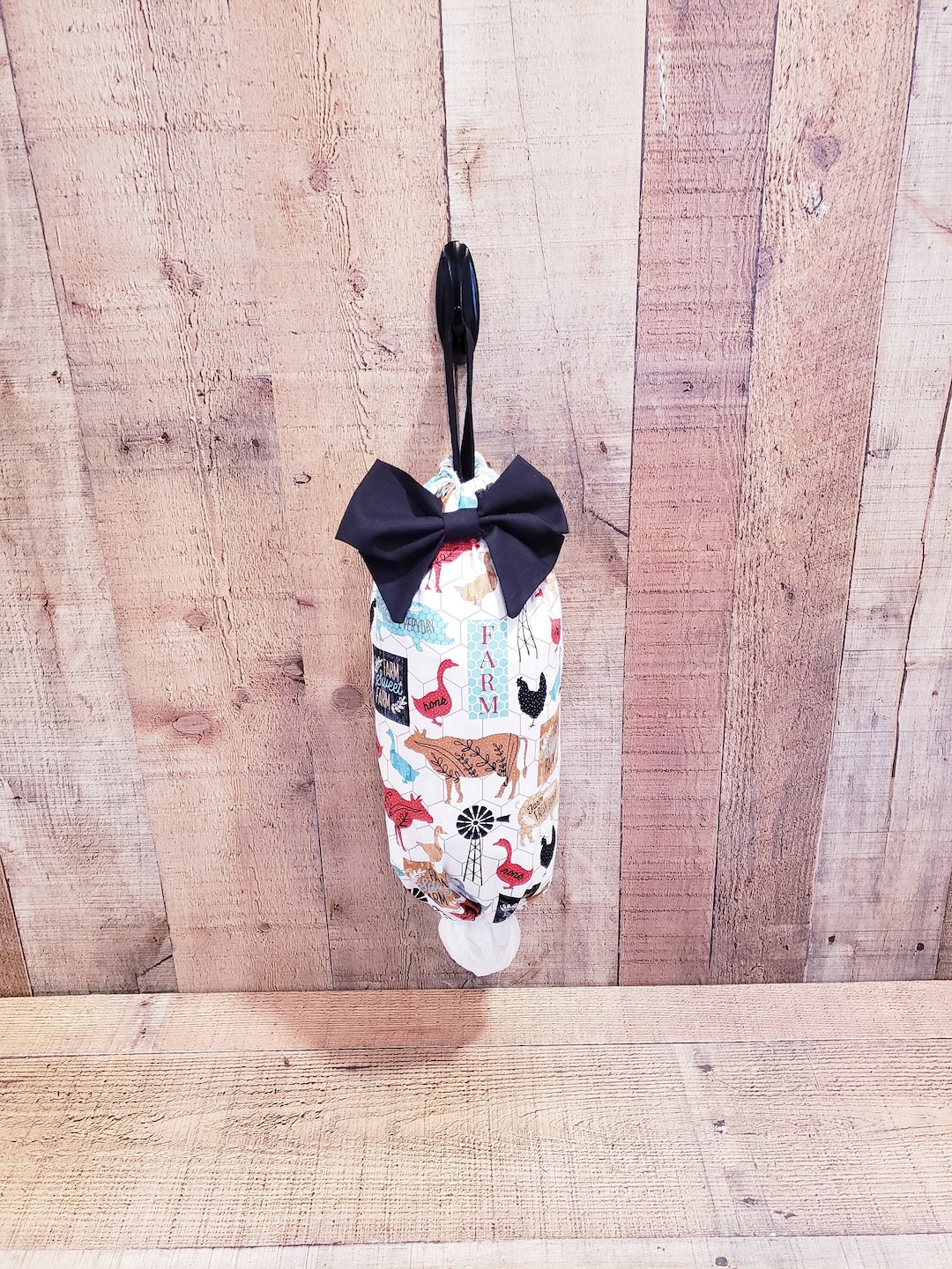 Farm Animals, Plastic Bag Holder, Wall Mount Plastic Bag Organizer ...