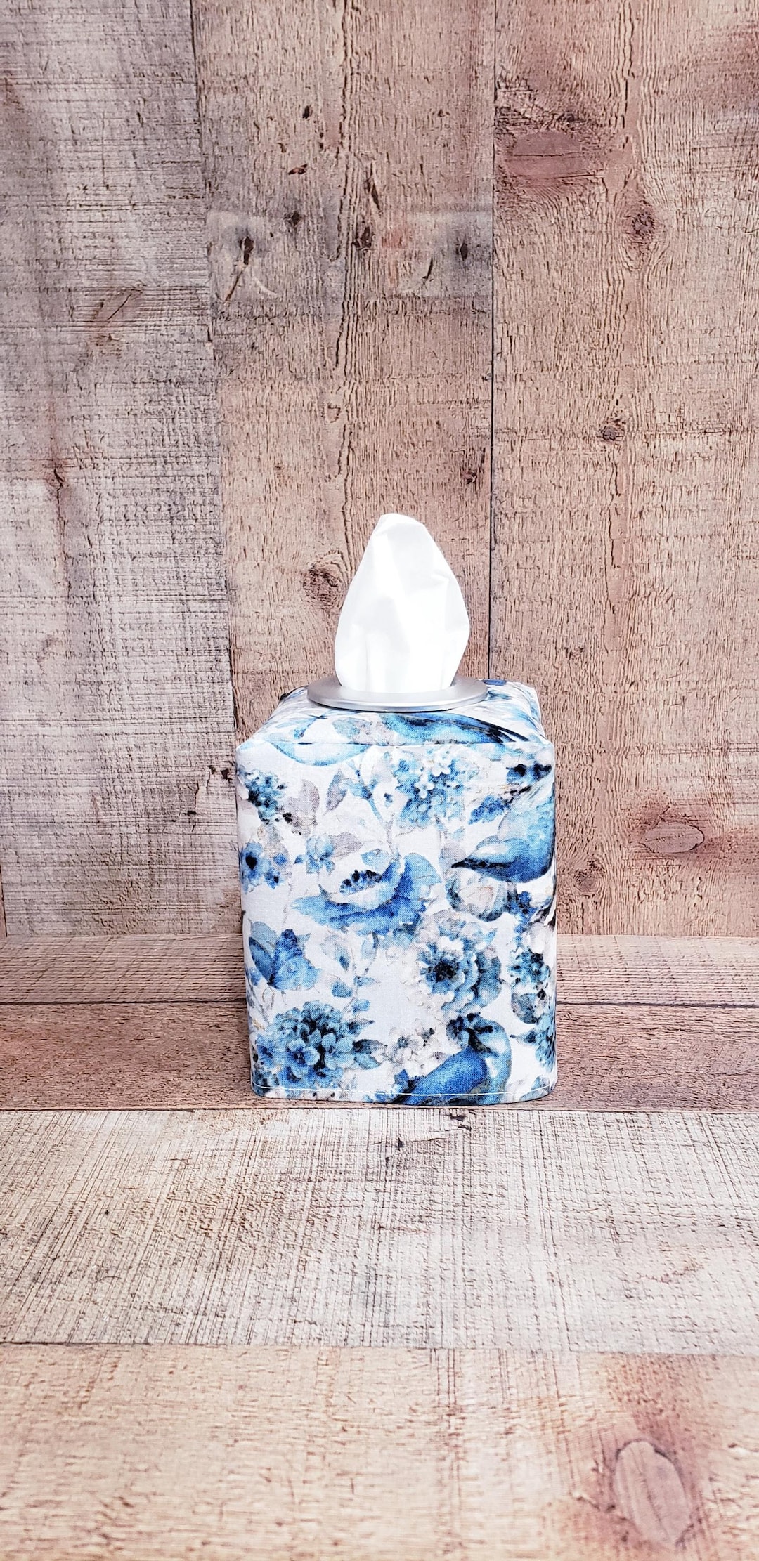Blue and White Tissue Box Cover,fabric Tissue Box,bird Tissue Box,blue ...