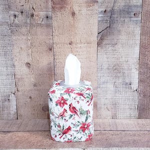 Cardinal Tissue Box Cover,cardinal Decor,christmas Cardinal,fabric ...