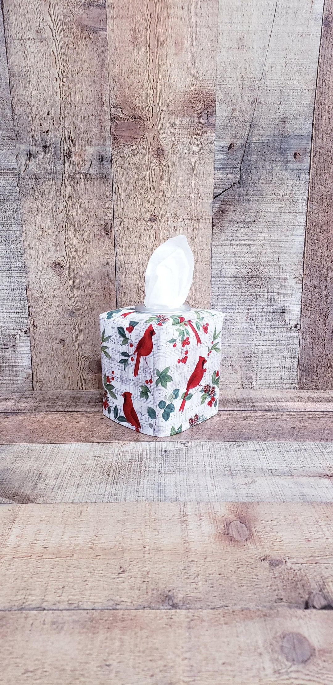 Cardinal Tissue Box Cover,cardinal Decor,christmas Cardinal,fabric ...