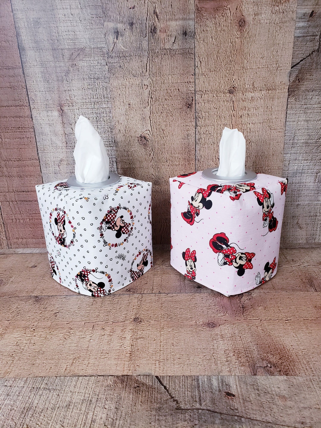 Pink and White Tissue Cover,minnie Mouse Tissue Box Cover,tissue Cover ...