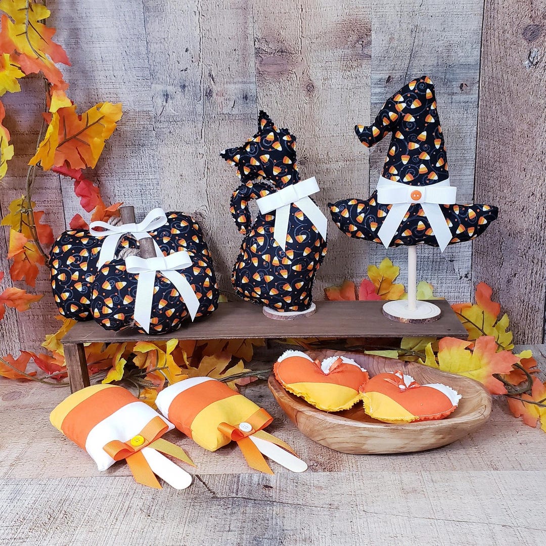 Candy Corn Swirl Decor, Halloween Tiered Tray Decor, Halloween Decor ...