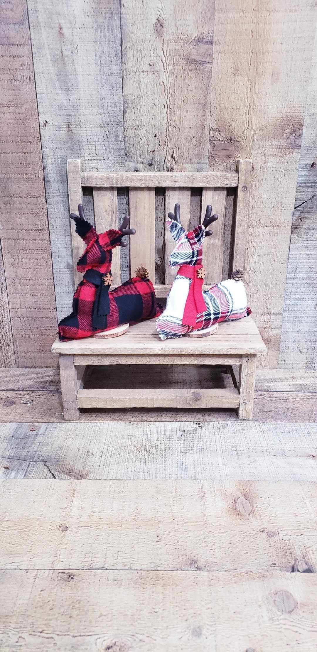 Farmhouse Reindeer, Fabric Reindeer, Holiday Reindeer, Reindeer ...