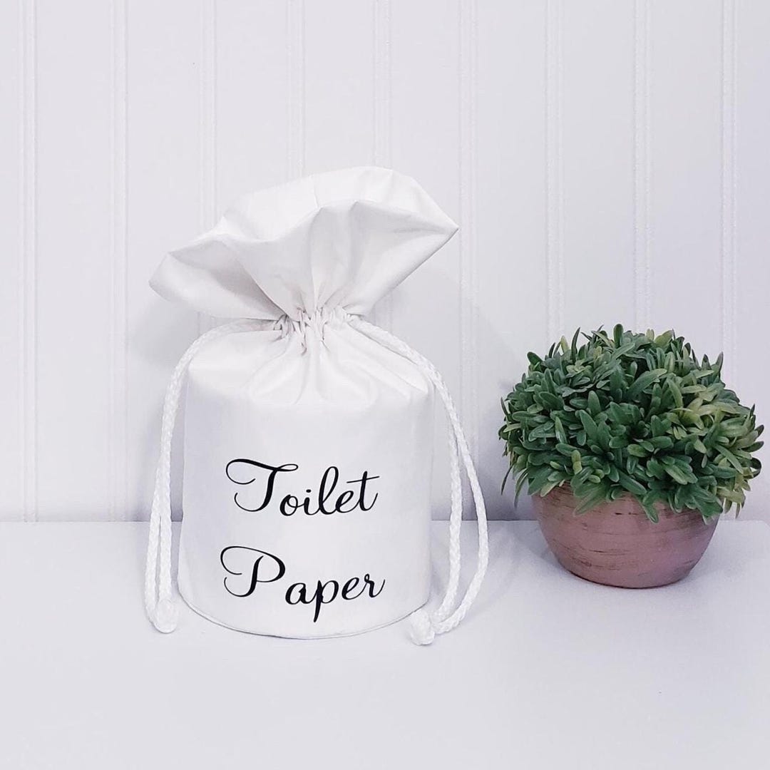 Toilet Paper Cover, White Spare Tissue Roll, Spare Tissue Cover ...