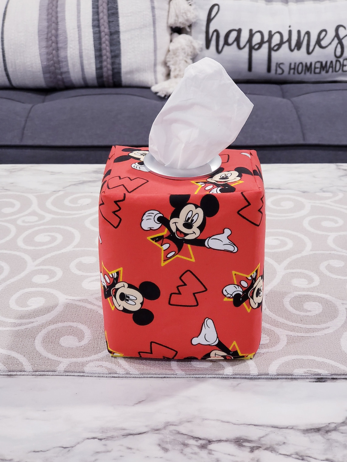 Mickey Mouse Tissue Box Cover, Cover, Mickey Mouse Decor, Nursery Decor ...