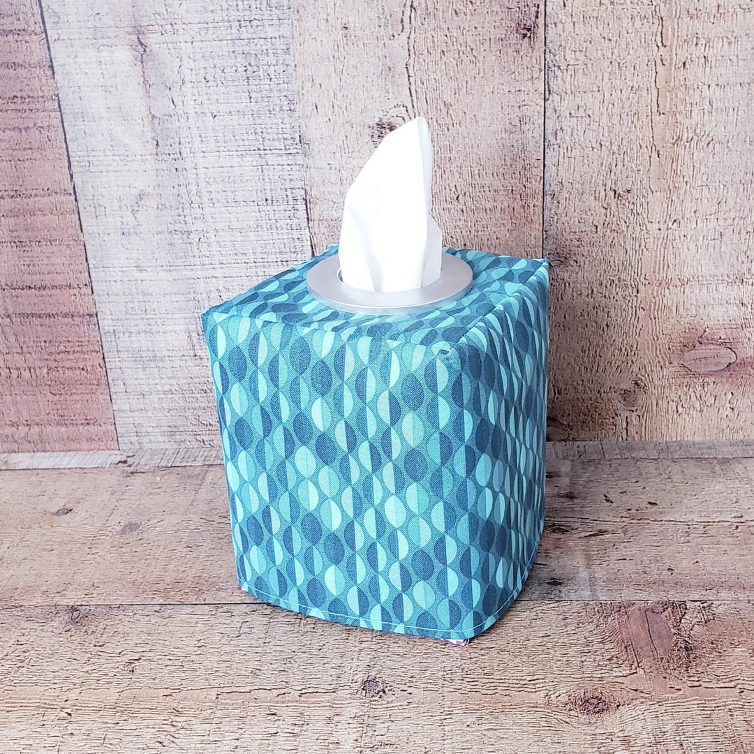Teal Tissue Box Cover, Teal Decor, Tissue Box Cover, Spring Decor ...