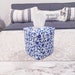 Blue Tissue Box Cover, Floral Printed Tissue Box Cover, Spring Decor ...