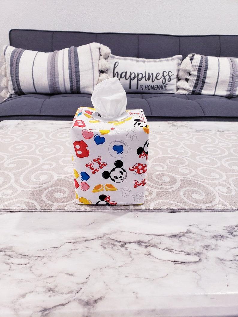 Mickey and Minnie Mouse Tissue Box Cover, Cover, Mickey Mouse ...