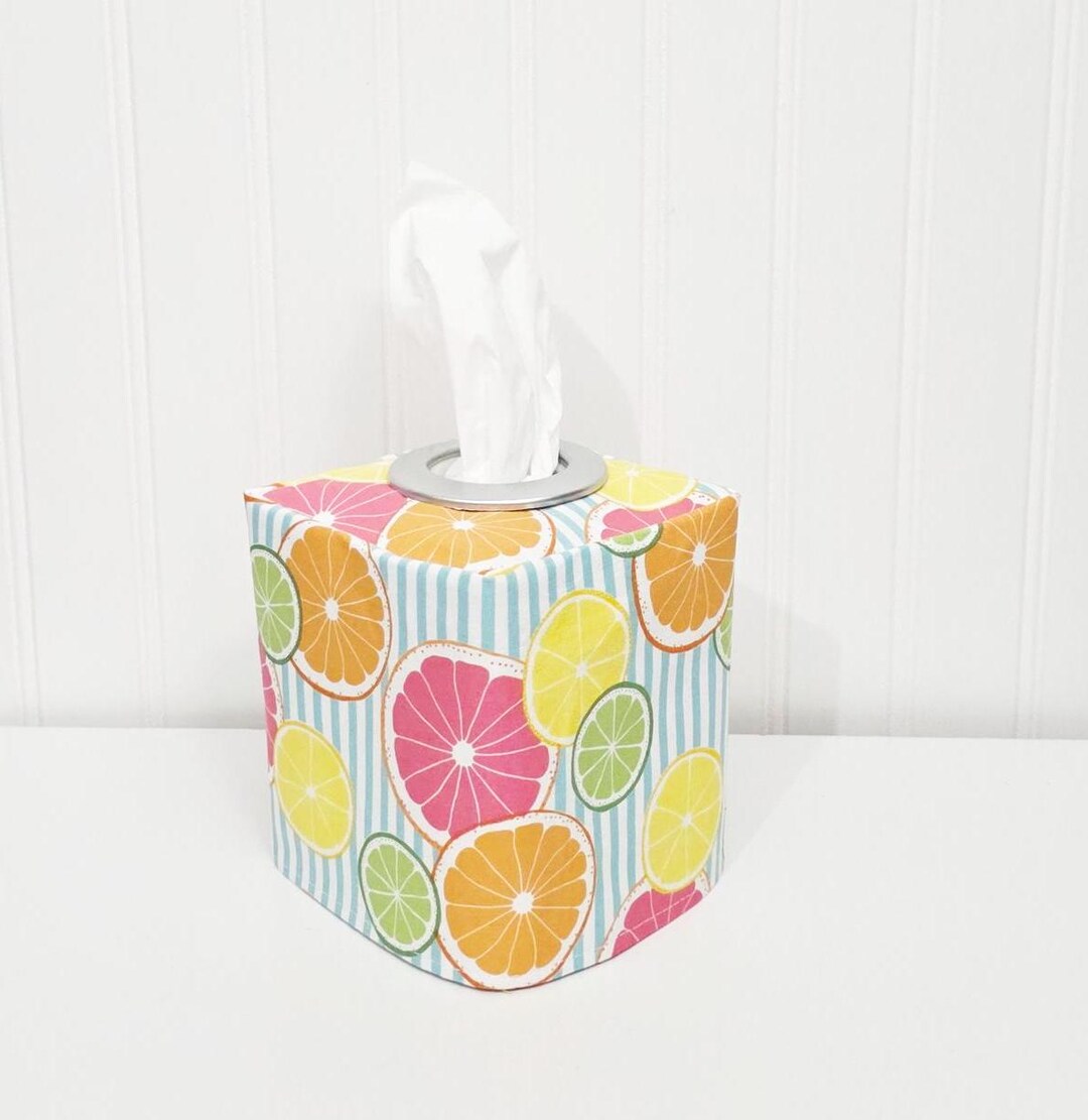 Fabric Tissue Box Cover,summer Tissue Box Cover,spring Decor,fabric ...