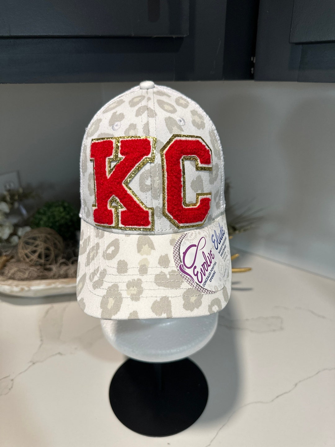 One of a Kind Infinity Her Brand Adjustable Snow Leopard Hat With KC on ...