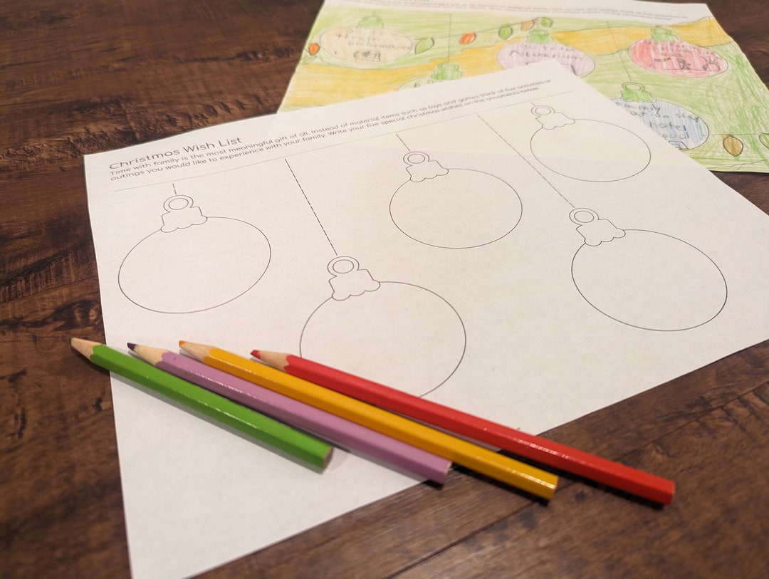 Christmas Wish List | Digital Worksheet Printable - Etsy
