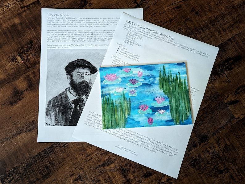 Claude Monet Inspired Painting | Children Art Tutorial | Digital ...
