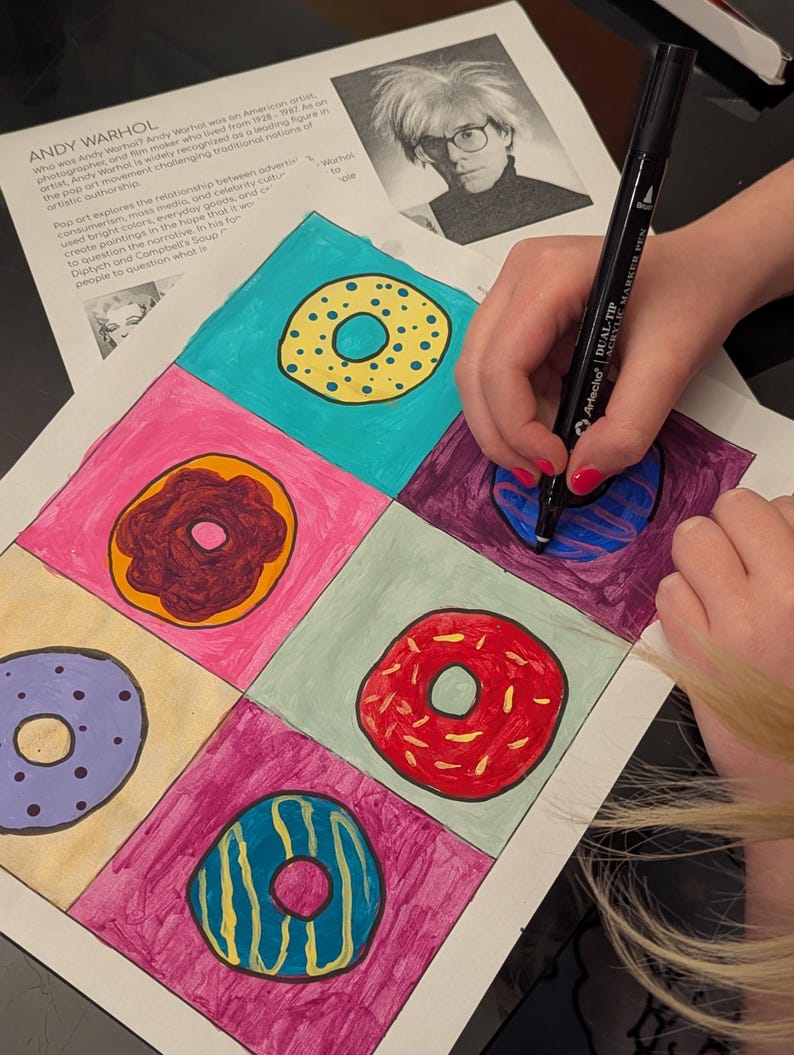 Andy Warhol Pop Art | Children's Art Tutorial (digital Worksheet ...