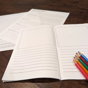 Story Planning Template | Blank Storybook | English Worksheet Printable ...