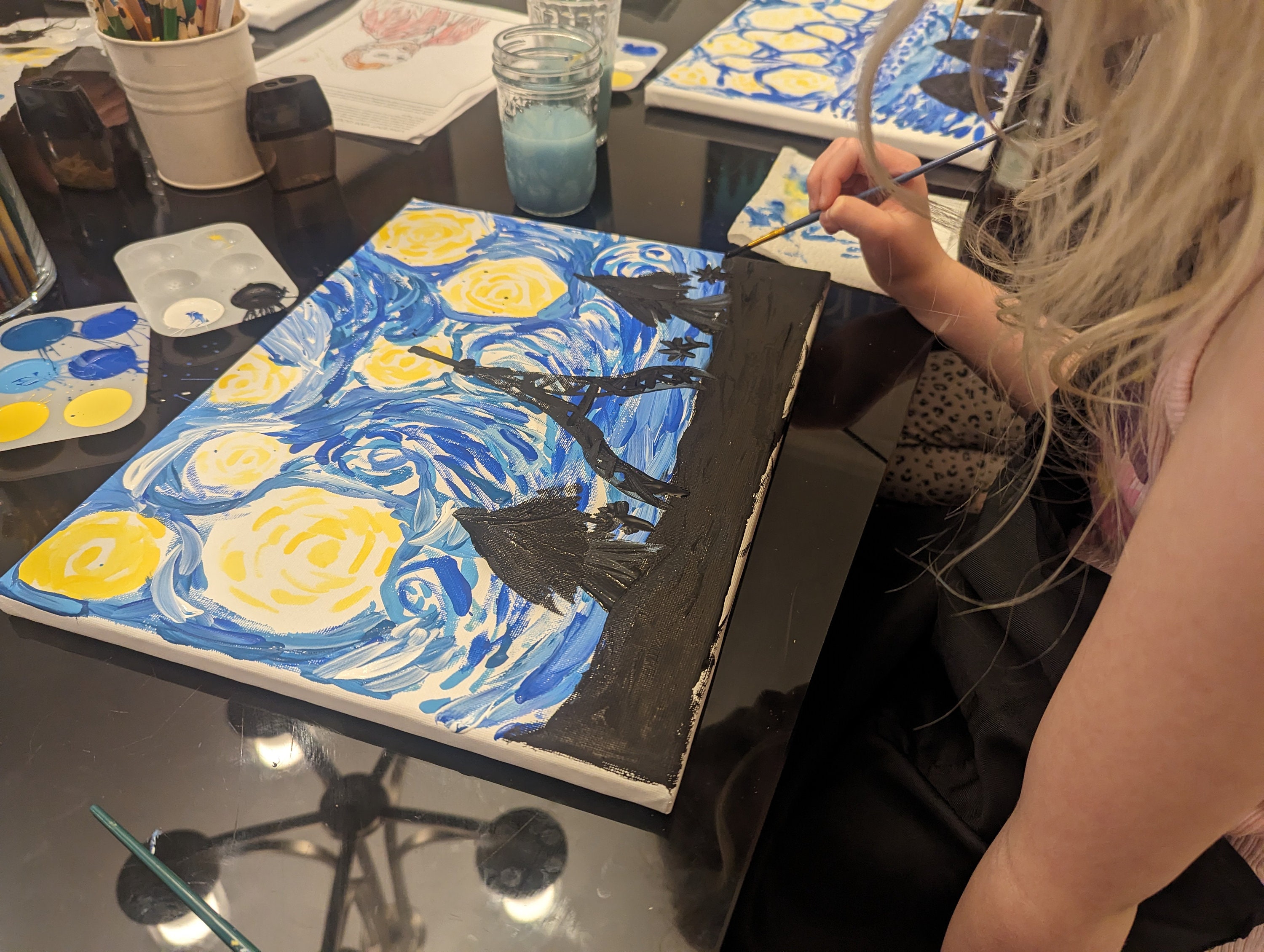 Van Gogh Inspired Painting | Starry Night | Children's Art Tutorial ...