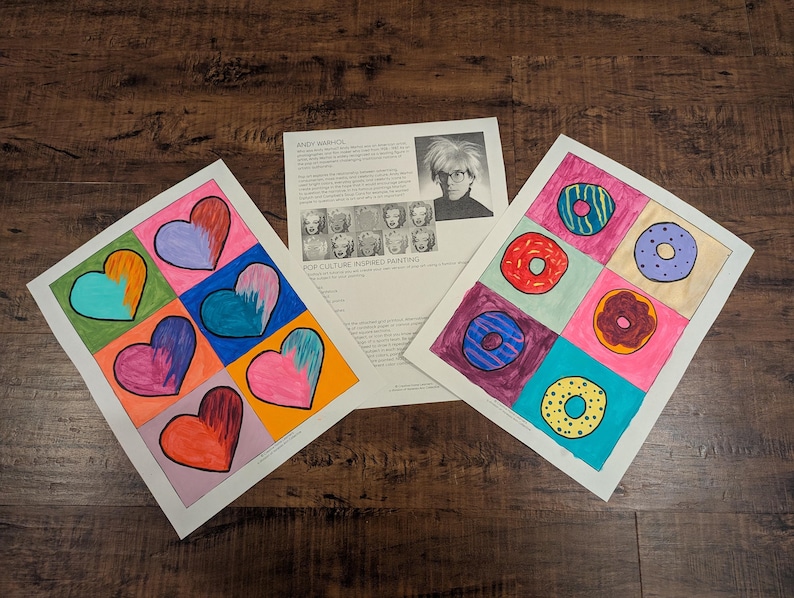 Andy Warhol Pop Art | Children's Art Tutorial (digital Worksheet ...