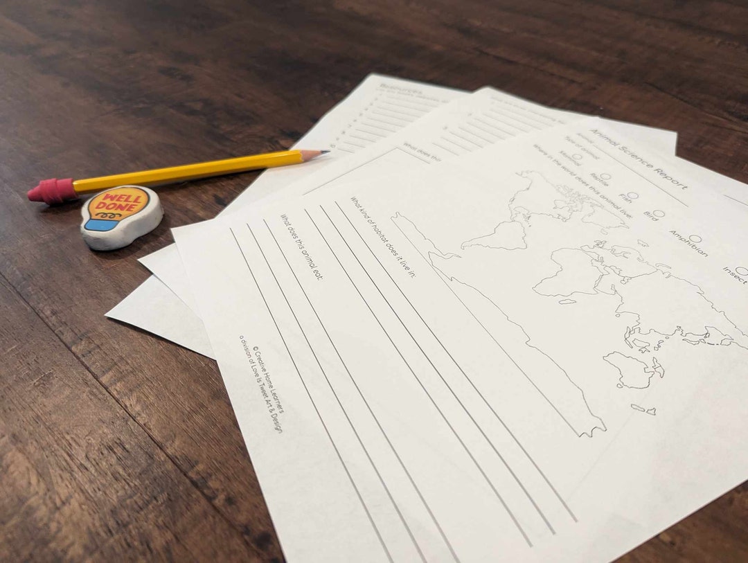 Animal Science Report Template | Science Lesson (digital Worksheet ...