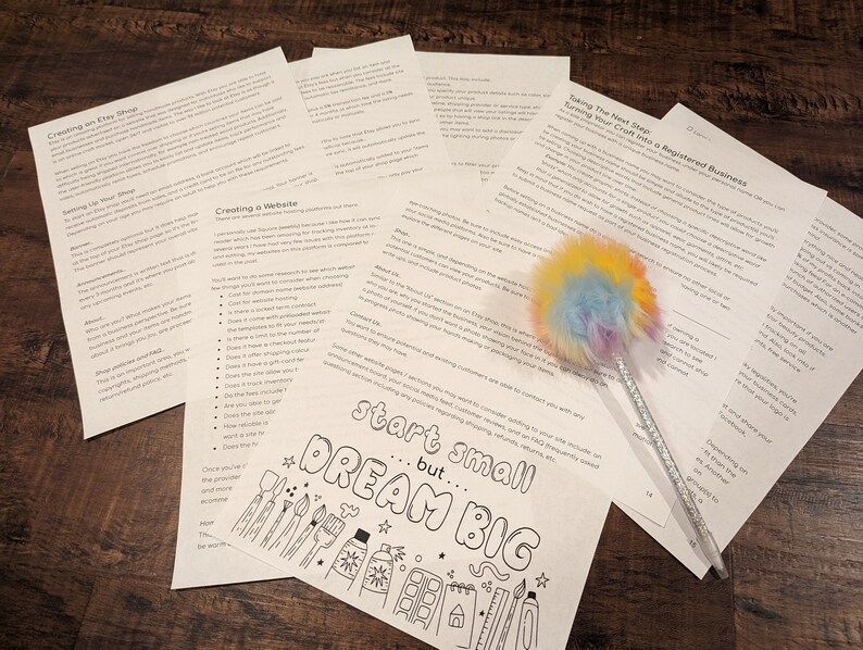 Child Entrepreneur Starting a Handmade Business Workbook Homeschool ...