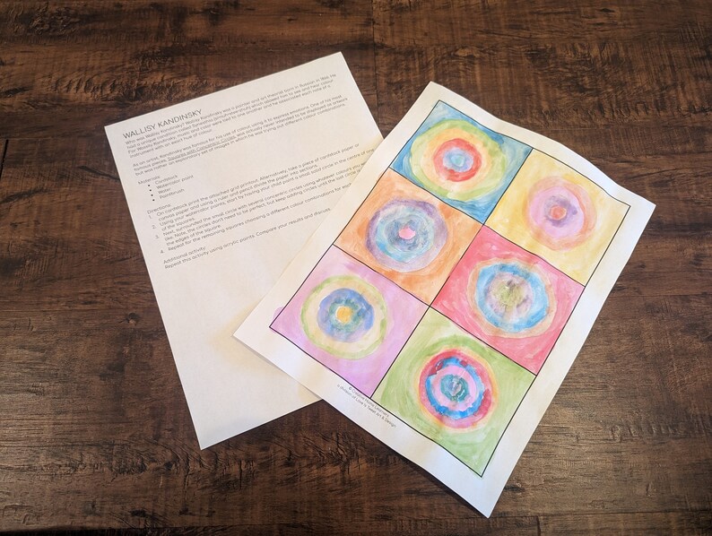 Kandinsky Painting | Children Art Tutorial | Digital Worksheet ...