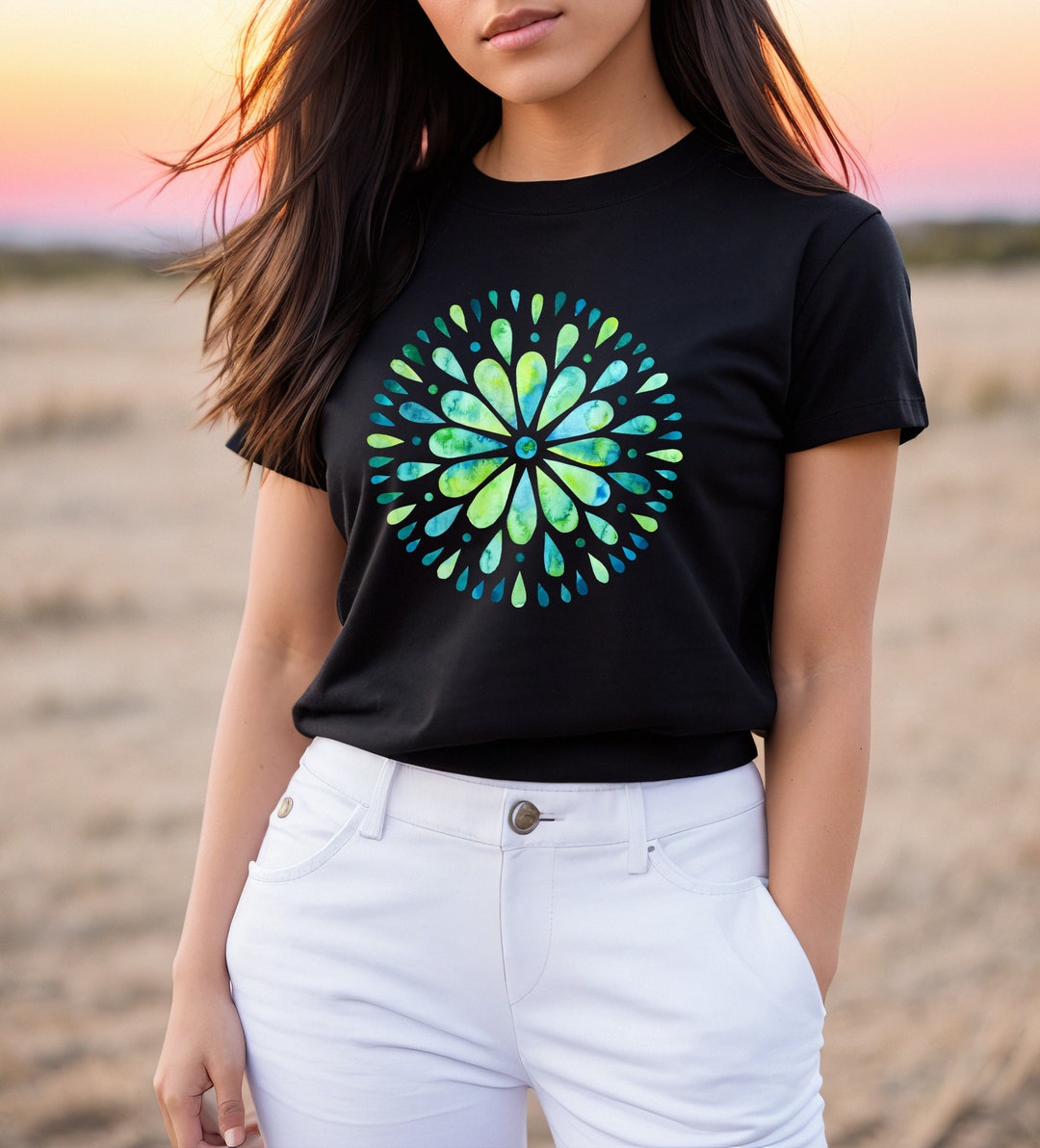 Mandala Shirt, Watercolor Mandala, Sacred Geometry, Spiritual Tshirt ...
