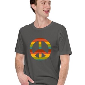 Rainbow Peace Sign Shirt, World Peace Tshirt, Hippie Clothes, Boho ...
