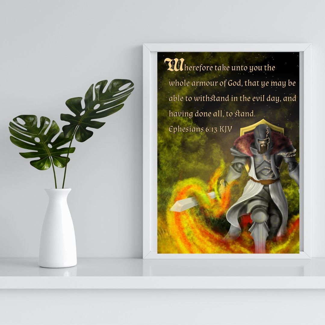 Biblical Armor of God Digital Art - Etsy