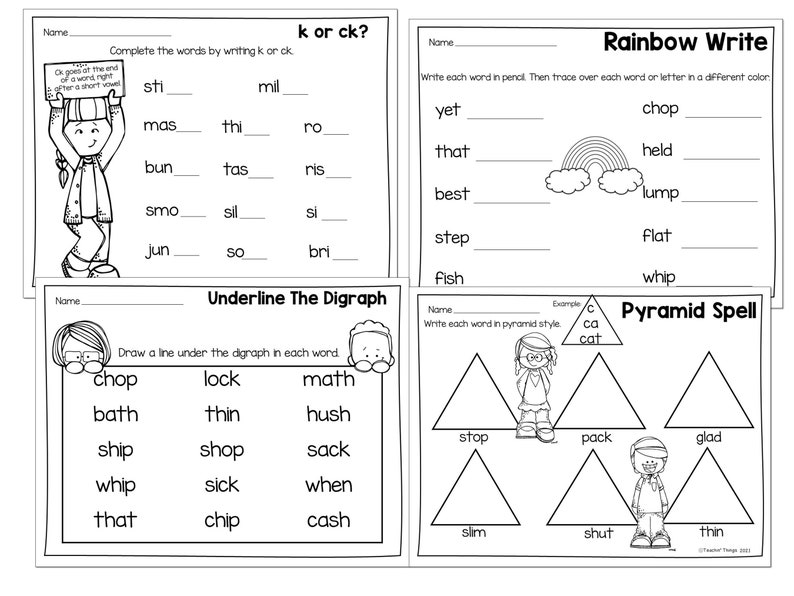 Phonics Foundations Level 2 Unit 1 Phonics Word Work Packet - Etsy