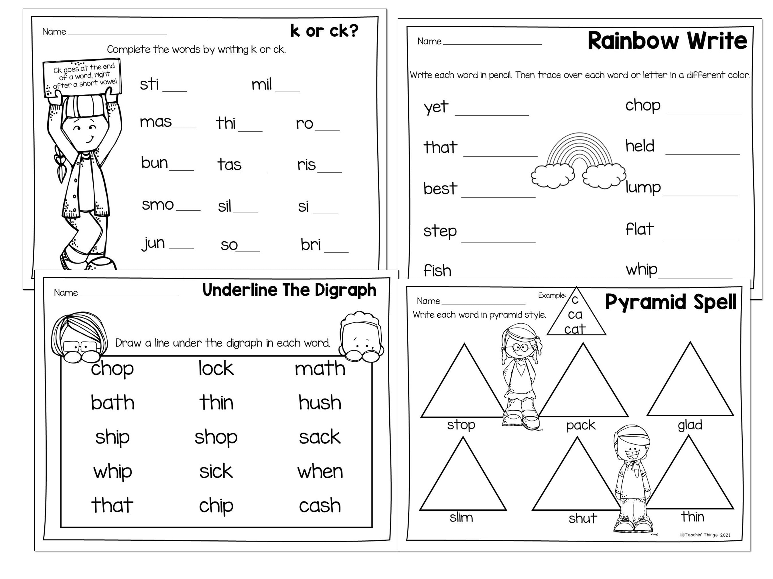 Phonics Foundations Level 2 Unit 1 Phonics Word Work Packet - Etsy