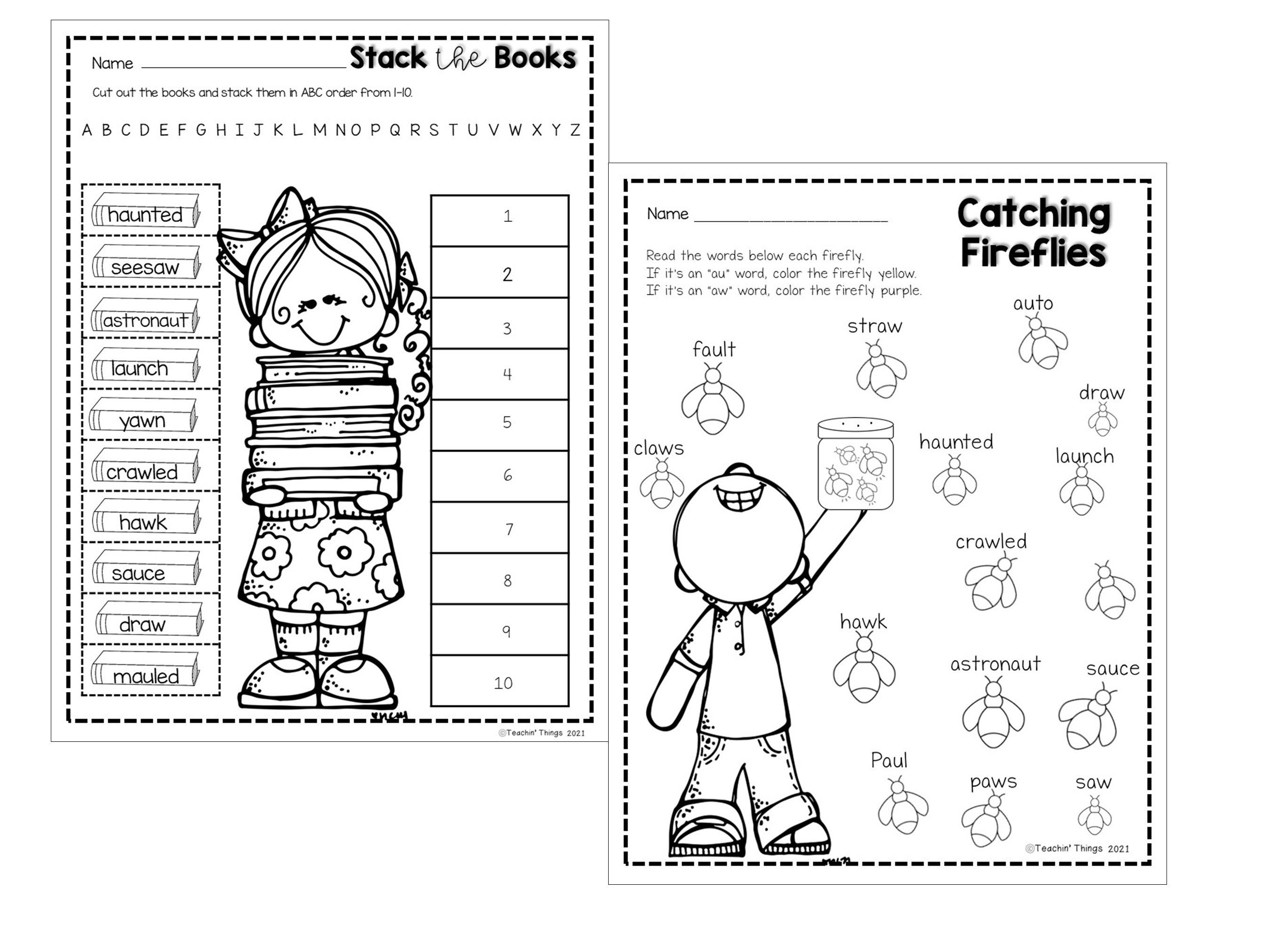 Phonics Foundations - Level 2 Unit 16 Phonics Word Work Packet - Etsy