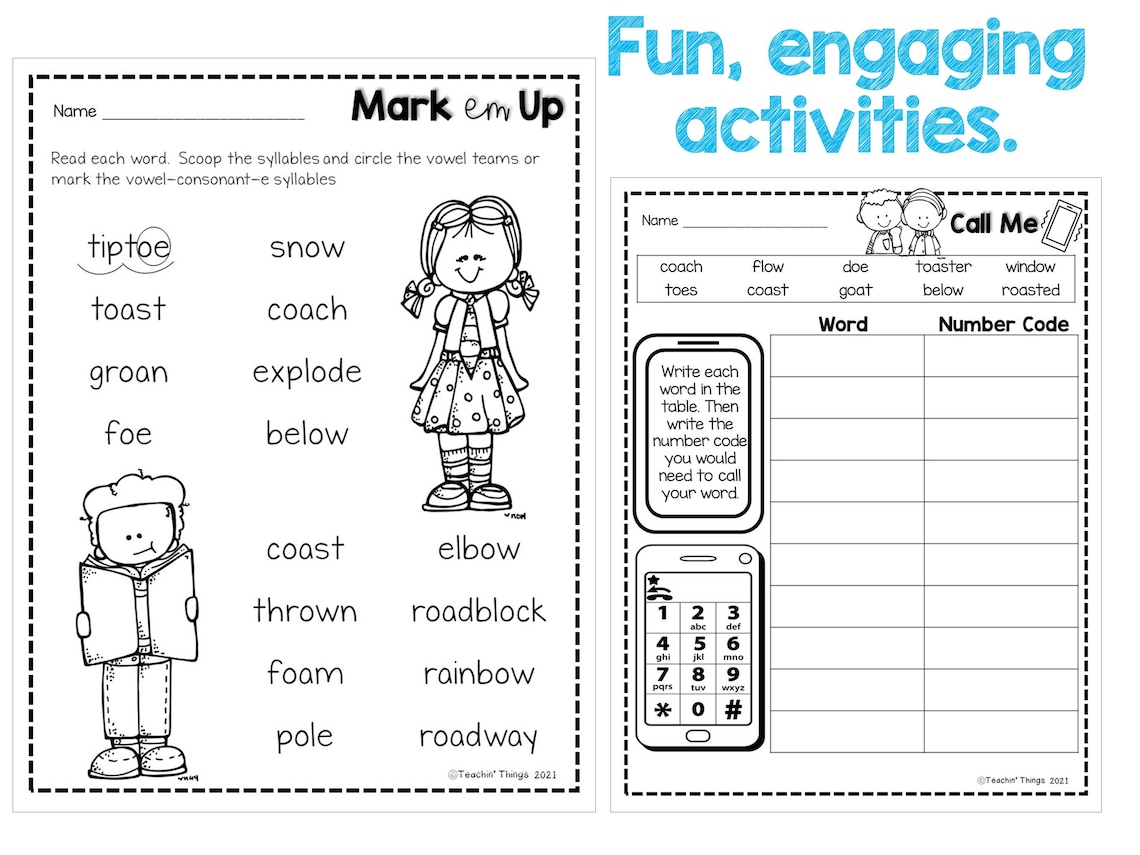 Phonics Foundations - Level 2 Unit 13 Phonics Word Work Packet - Etsy
