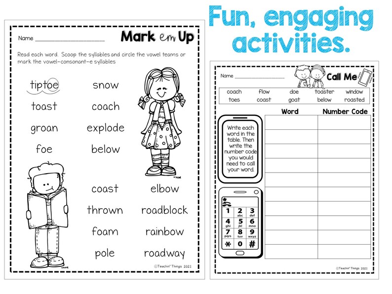 Phonics Foundations - Level 2 Unit 13 Phonics Word Work Packet - Etsy