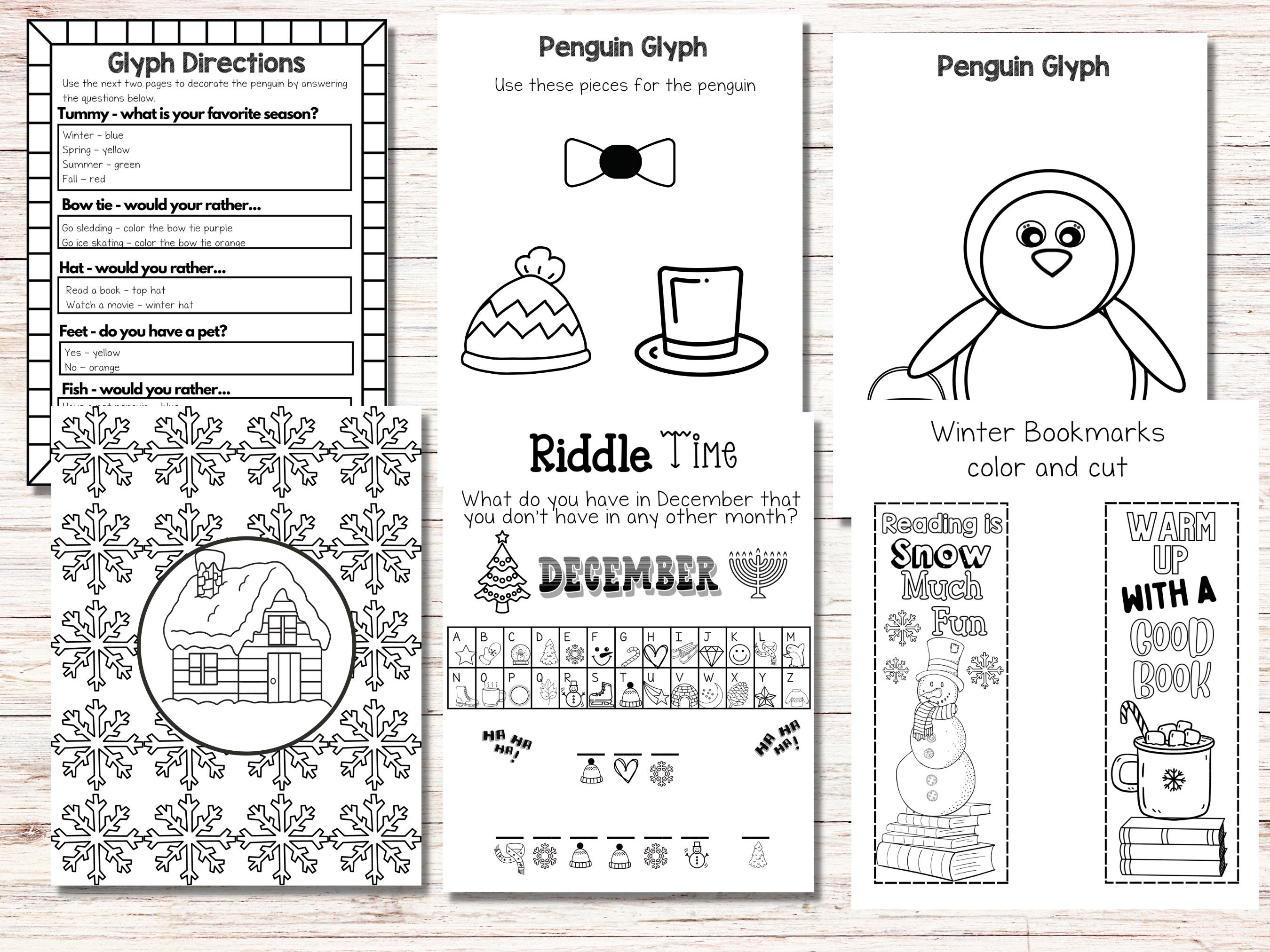 Winter Activities Book / Printable Winter Games for Kids / Winter Games ...