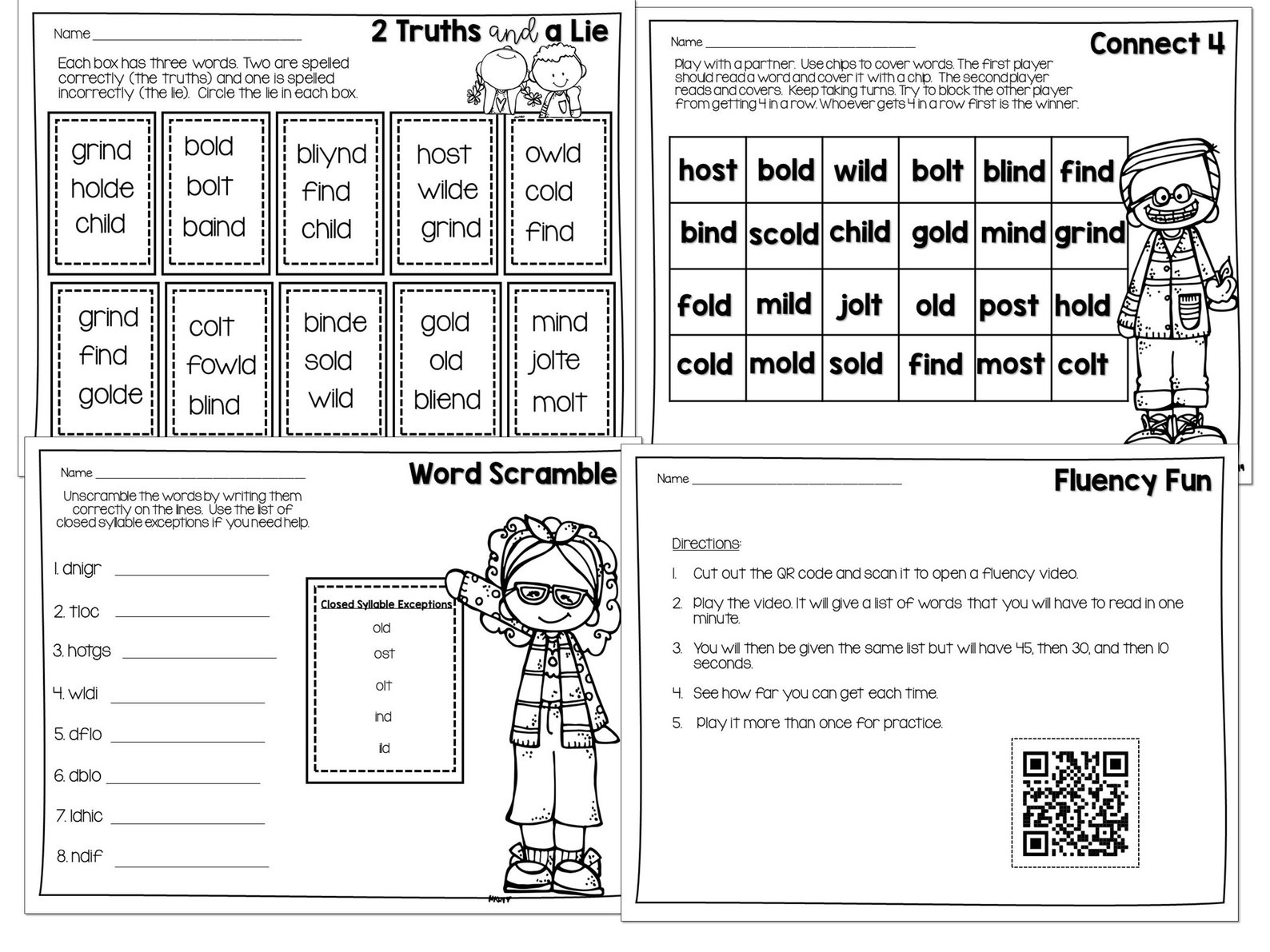 Phonics Foundations - Level 2 Unit 3 Phonics Word Work Packet, Phonics ...