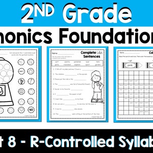 Phonics Foundations Level 2 Unit 8 Word Work Packet - R-controlled ...