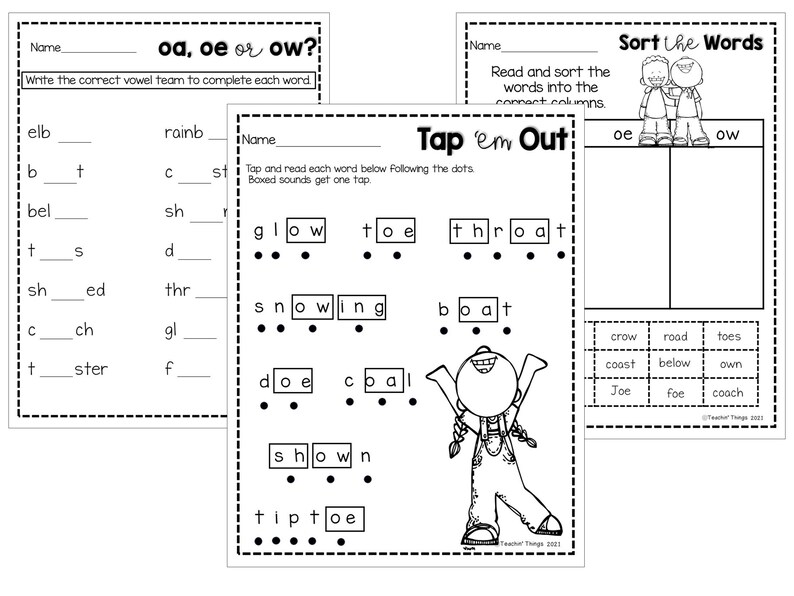 Phonics Foundations - Level 2 Unit 13 Phonics Word Work Packet - Etsy